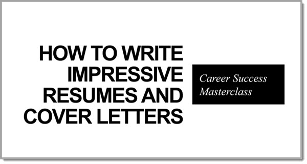 How to write an Impressive Resume and Cover Letter - Modern Resume Template