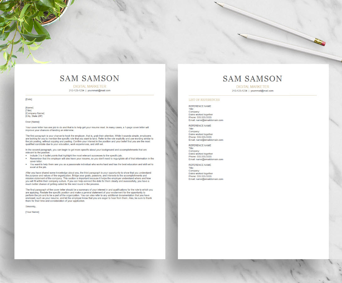 Professional Cover Letter Template - Modern Resume Template