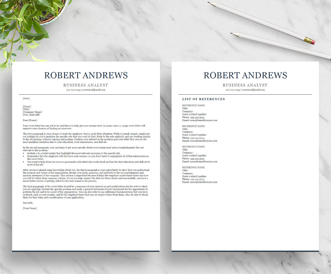 Modern Cover Letter Template - Modern Resume Template